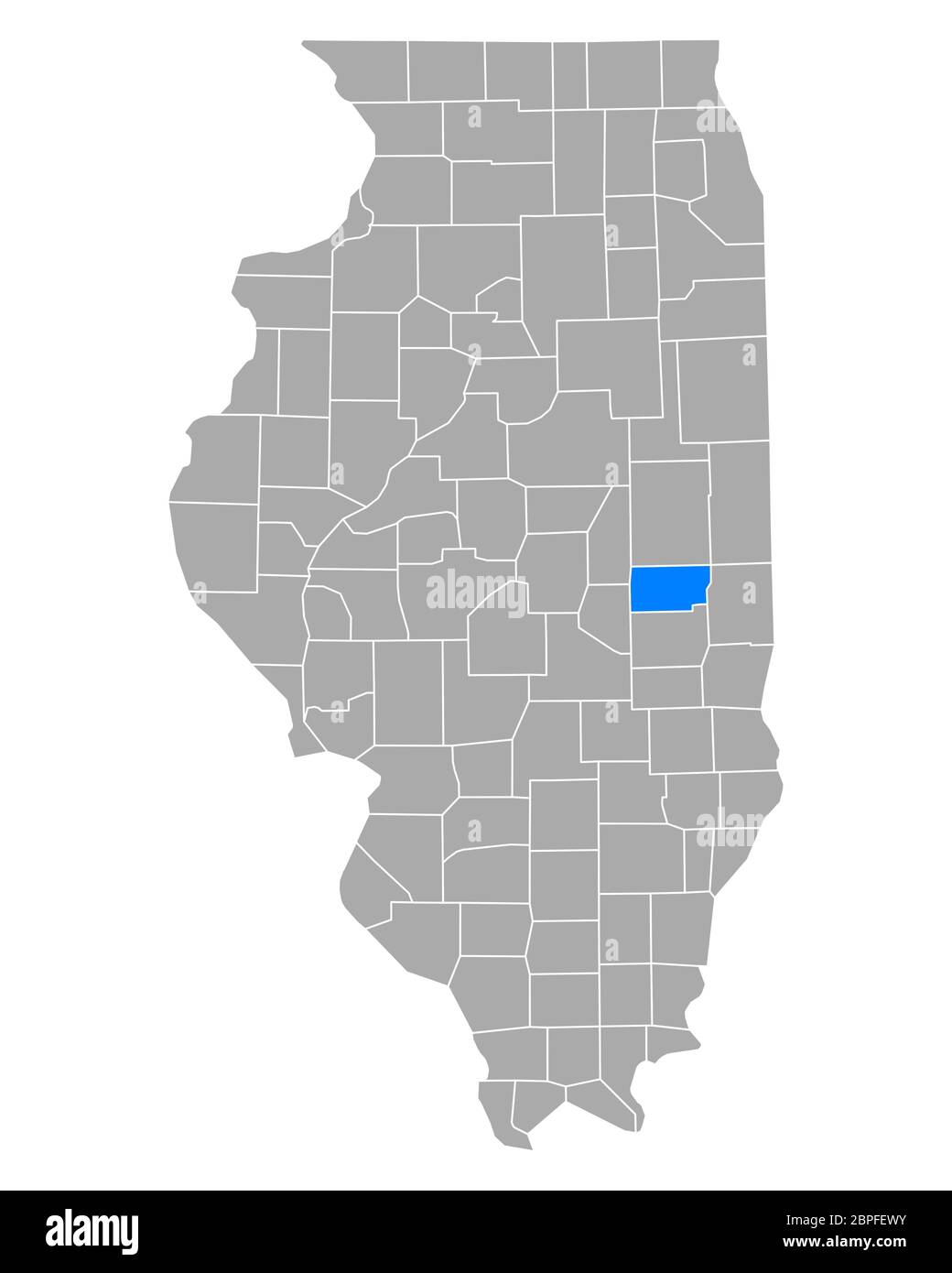 Map of Douglas in Illinois Stock Photo - Alamy