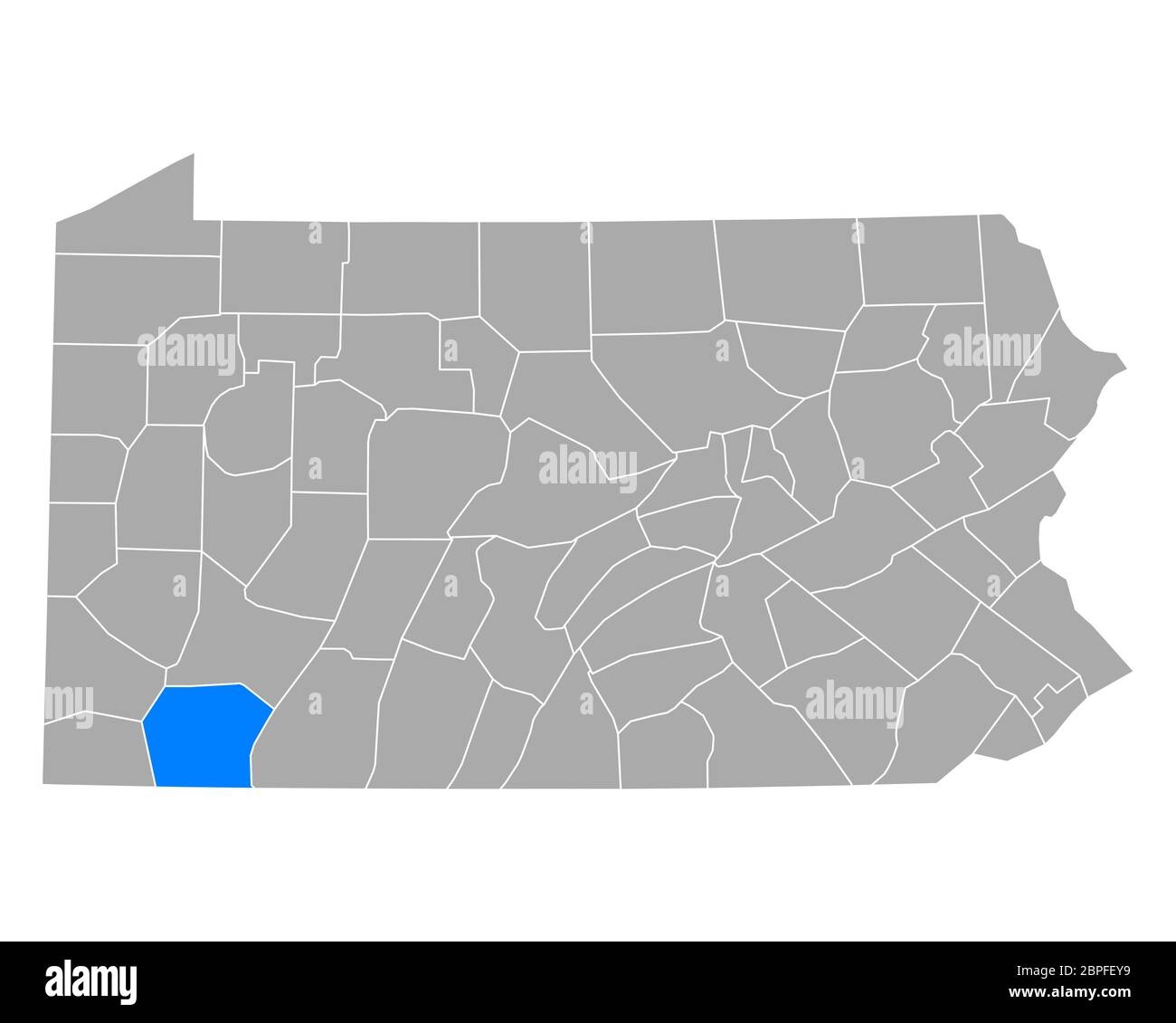 Map of Fayette in Pennsylvania Stock Photo - Alamy