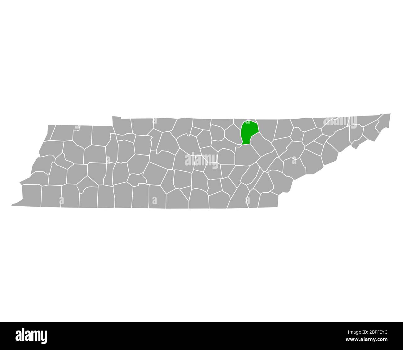 Map of Fentress in Tennessee Stock Photo - Alamy