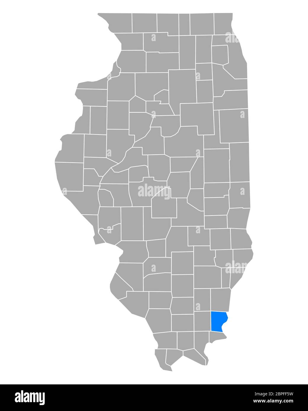 Map of Gallatin in Illinois Stock Photo - Alamy