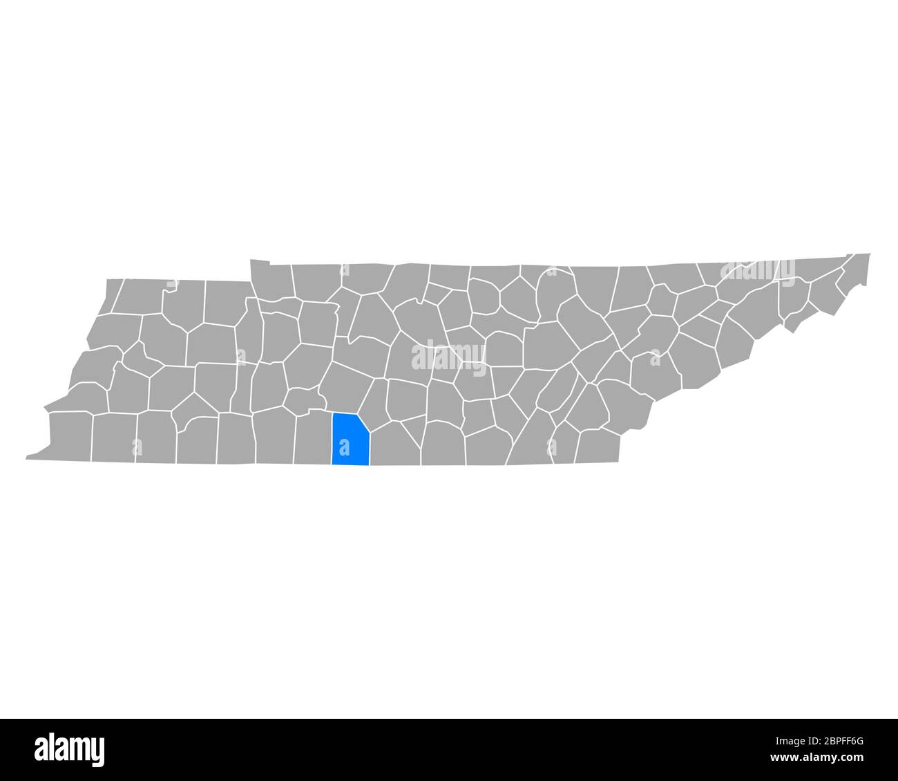 Map of Giles in Tennessee Stock Photo - Alamy