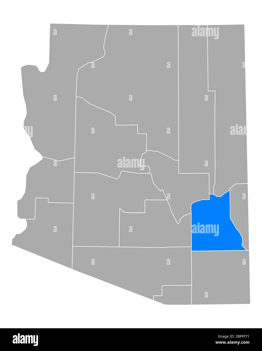 Map of Graham in Arizona Stock Photo - Alamy