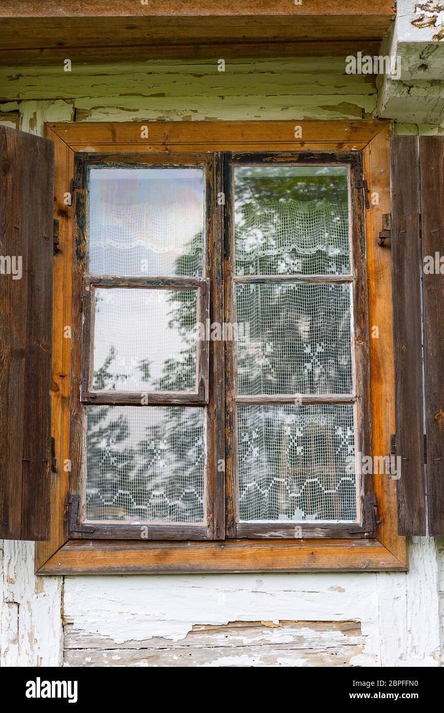 Old traditional polish wooden house in open air museum, Museum of the ...