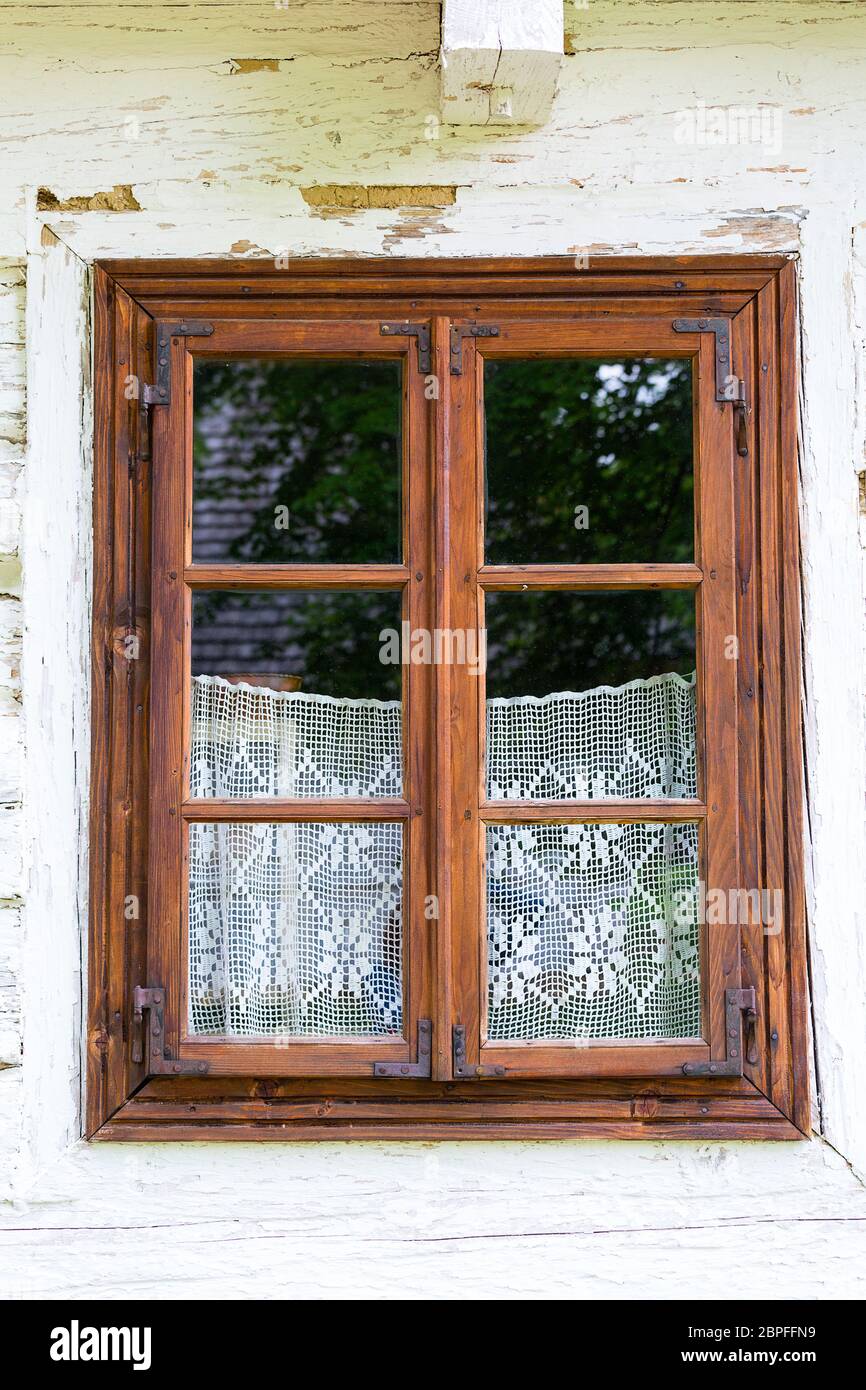 Old traditional polish wooden house in open air museum, Museum of the ...