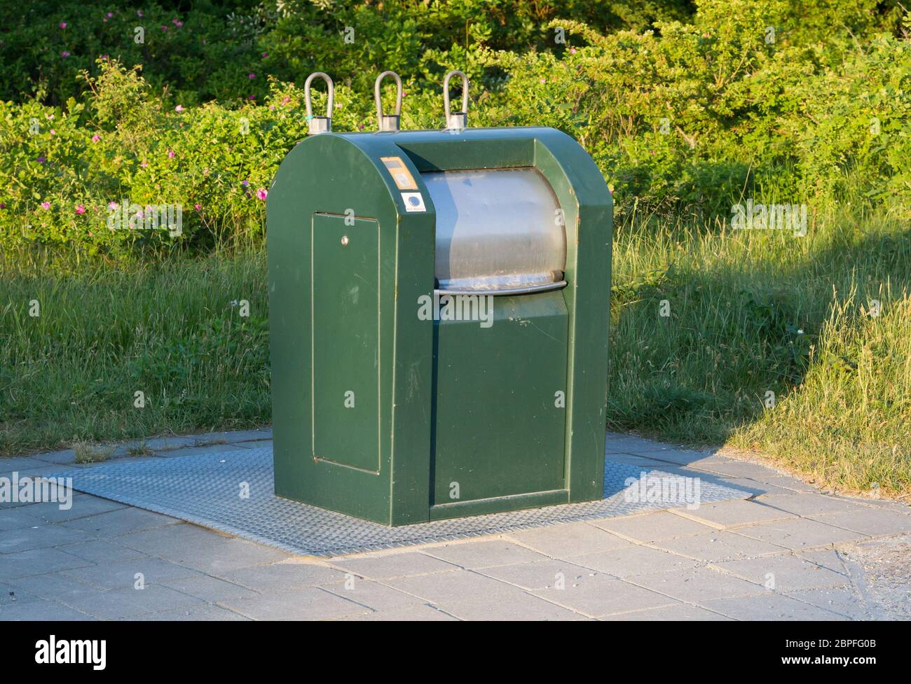 Modern bin in the Netherlands - Access with a card Stock Photo - Alamy