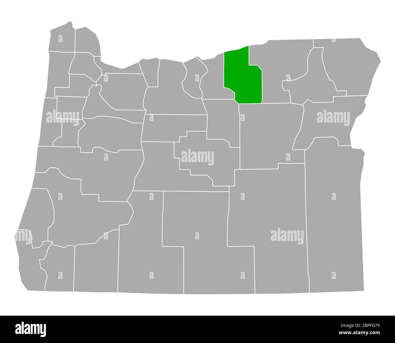 Map of Morrow in Oregon Stock Photo - Alamy