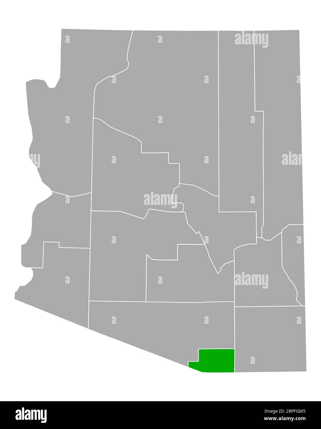Map of Santa Cruz in Arizona Stock Photo - Alamy