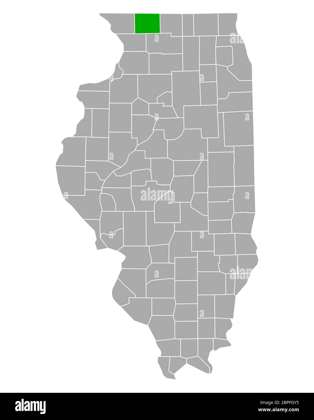 Map of Stephenson in Illinois Stock Photo - Alamy