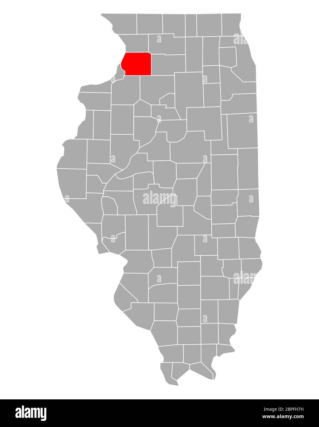 Map of Whiteside in Illinois Stock Photo - Alamy