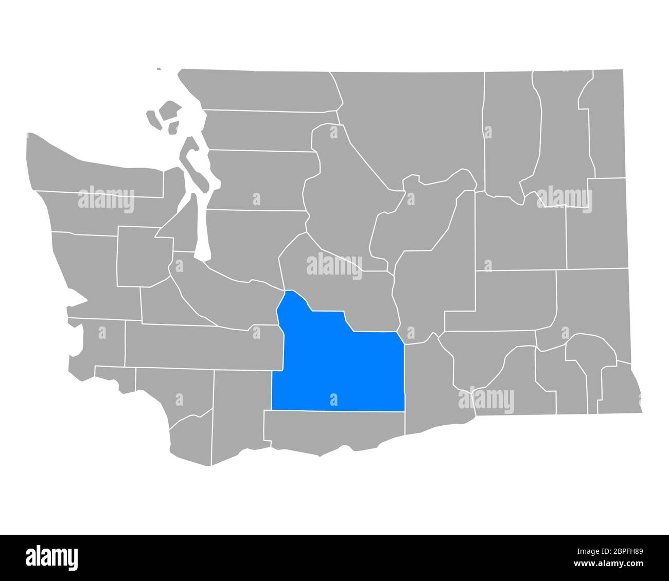 Map of Yakima in Washington Stock Photo - Alamy