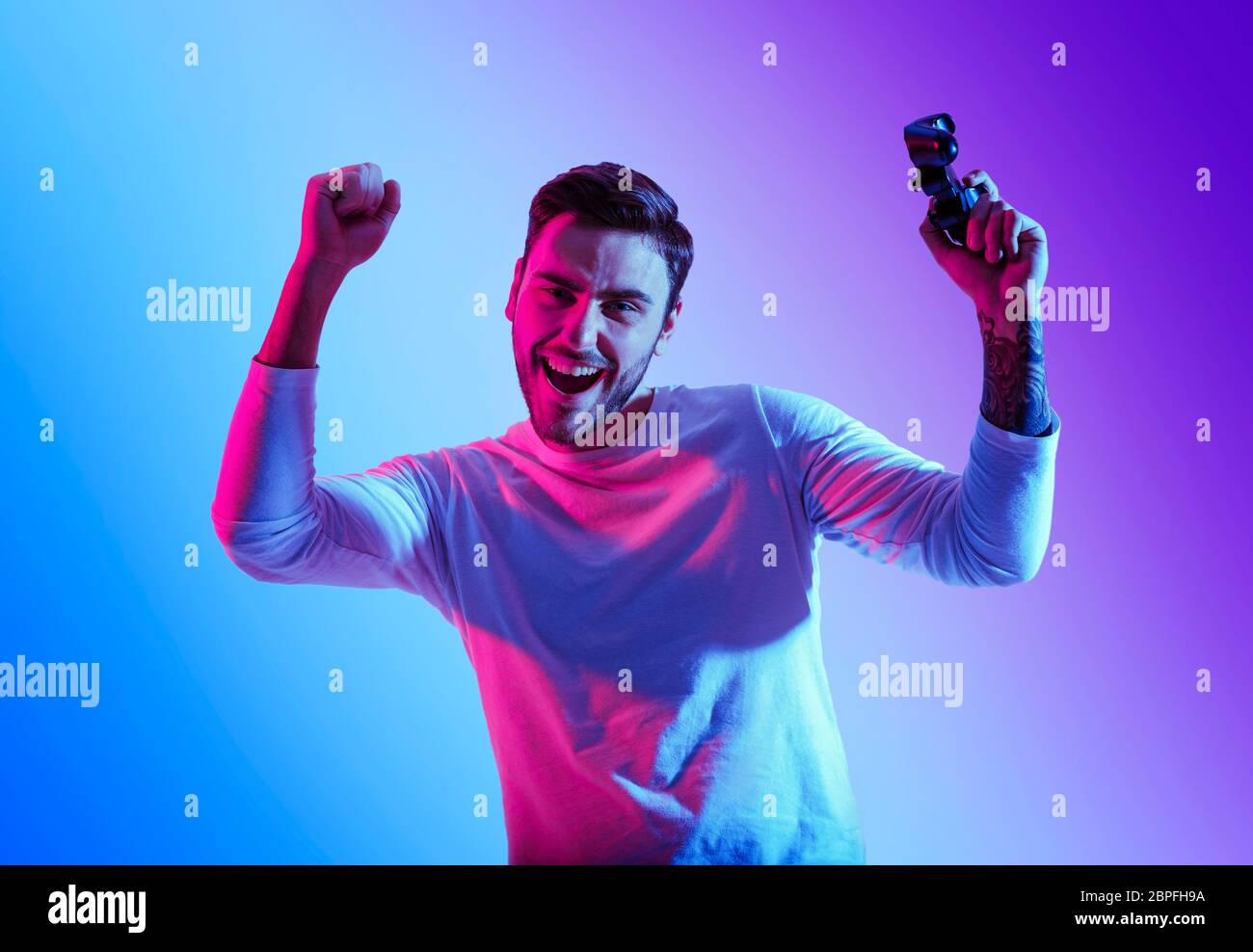 Happy winning game hi-res stock photography and images - Alamy