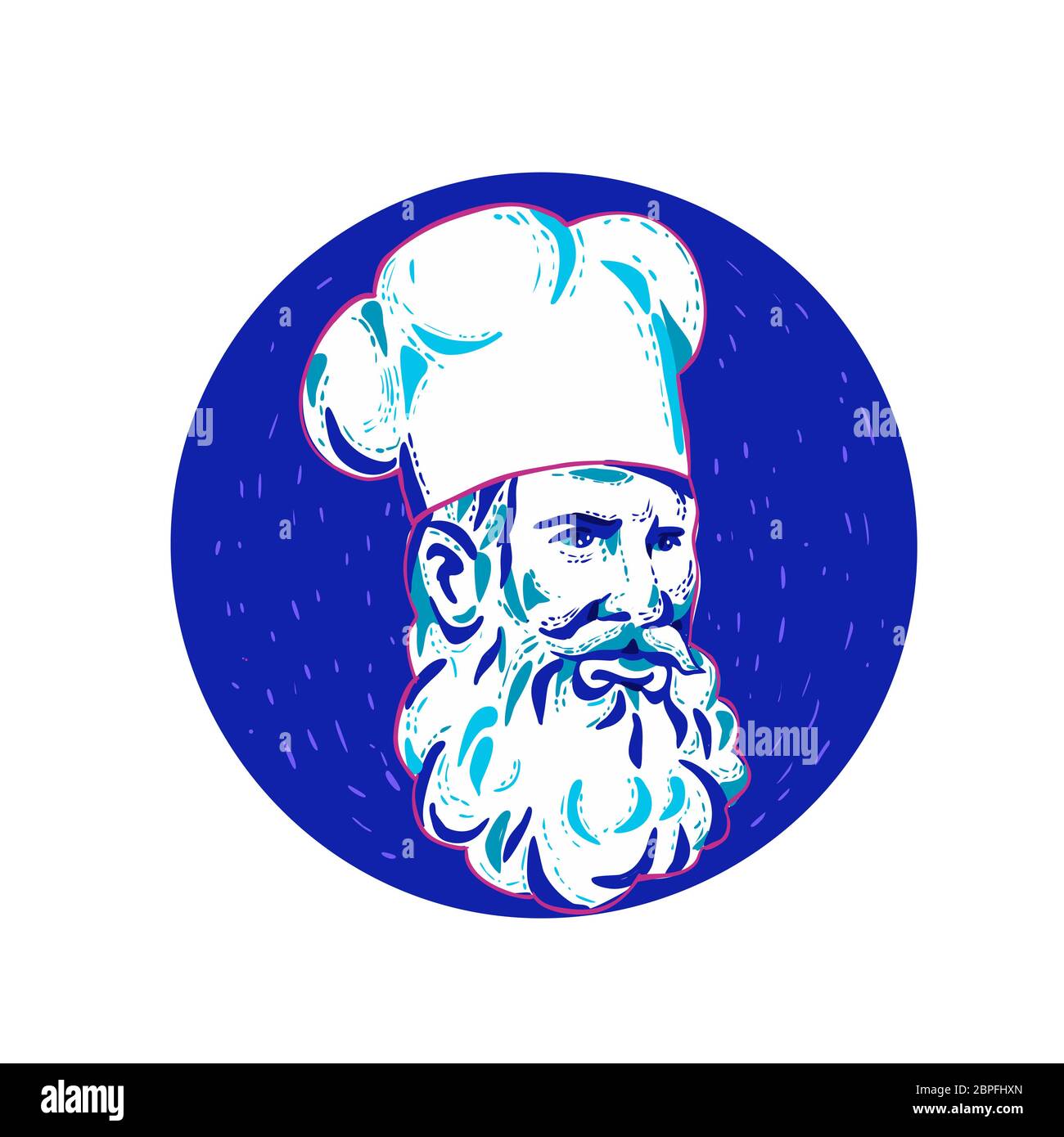 Drawing style illustration baker chef hi-res stock photography and ...