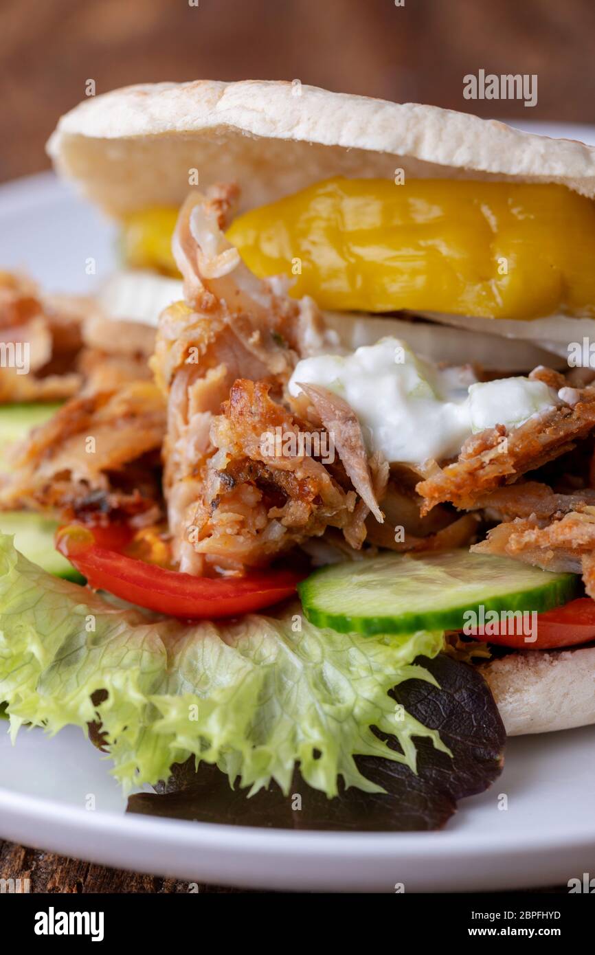 Closeup of a fresh doner in a bun hi-res stock photography and images ...