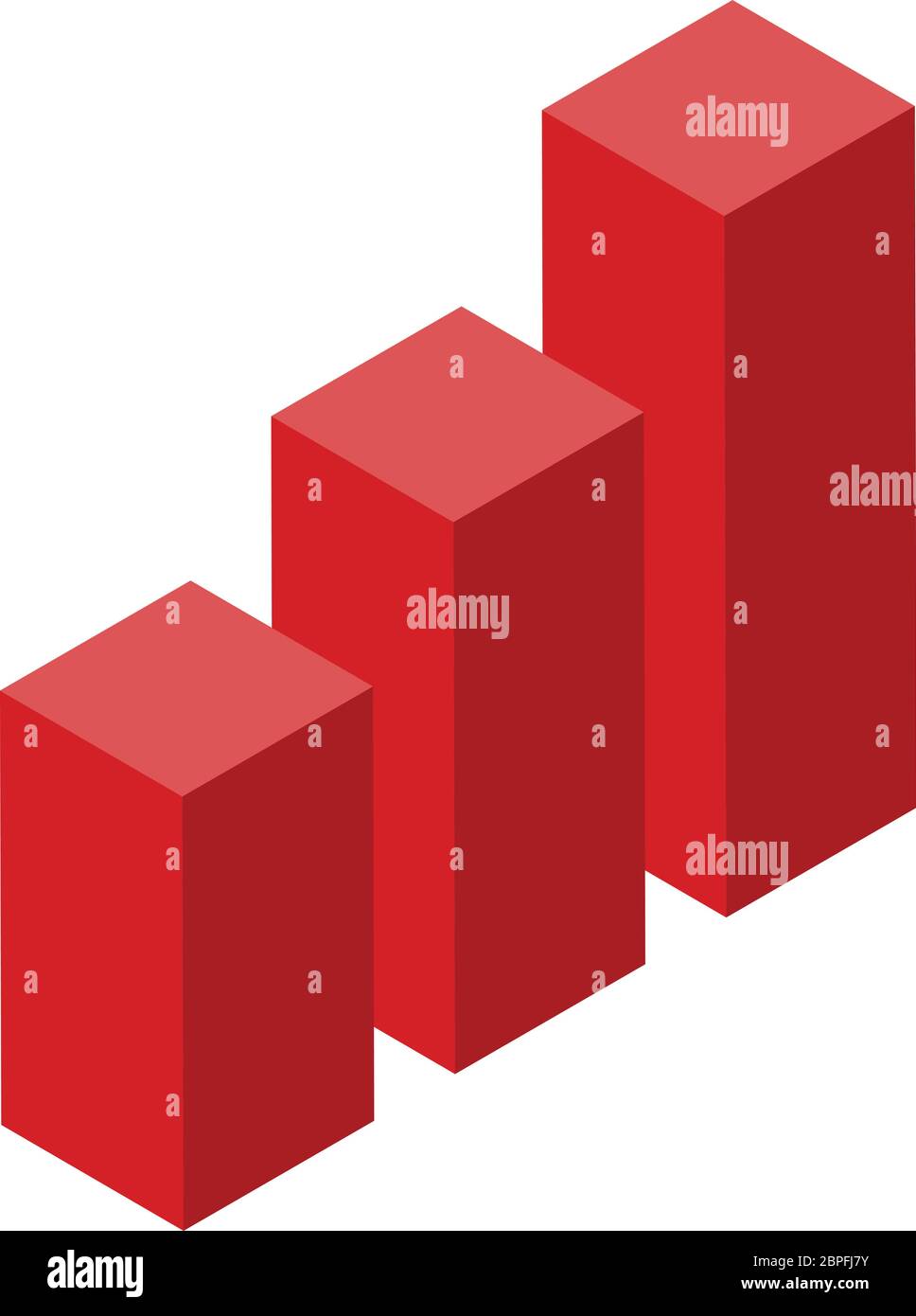 Red manager graph chart icon, isometric style Stock Vector Image & Art ...