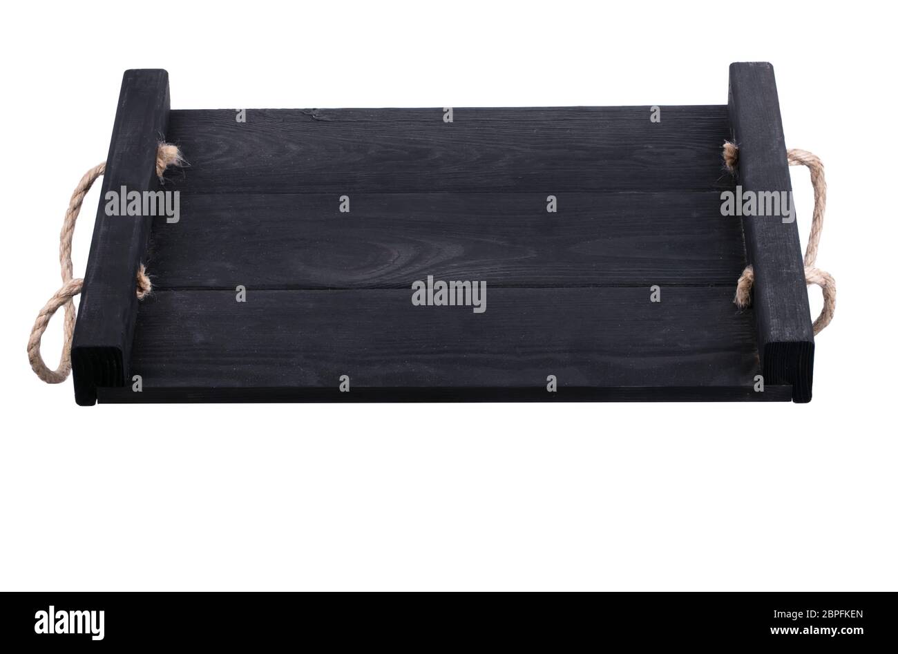 Black wooden serving tray Cut Out Stock Images & Pictures - Alamy