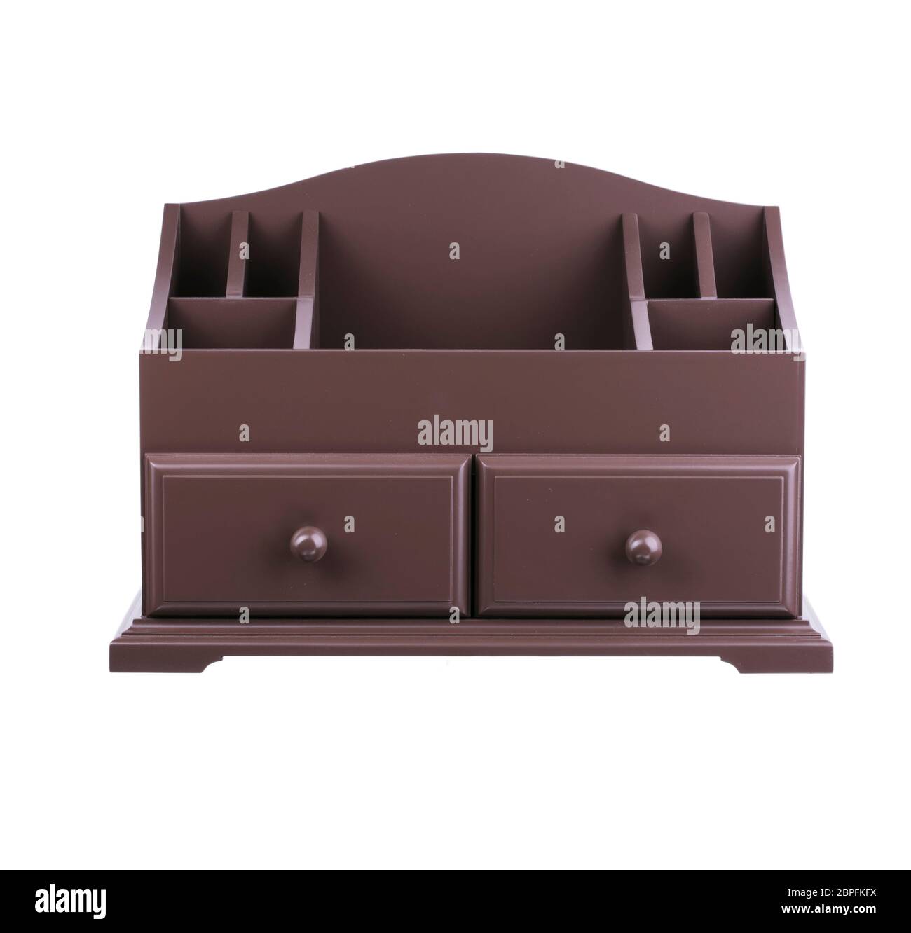 Casket wooden with shelves drawers Stock Photo - Alamy