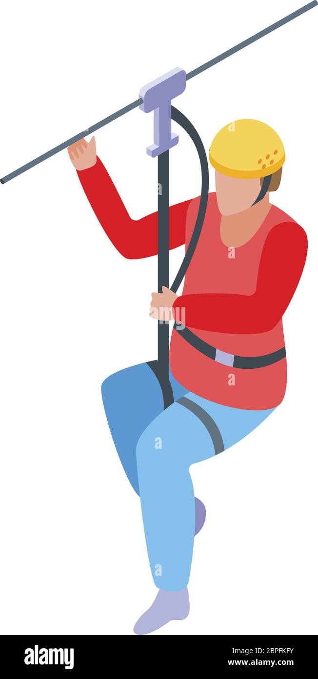 Child adventure park and zip line Stock Vector Images - Alamy