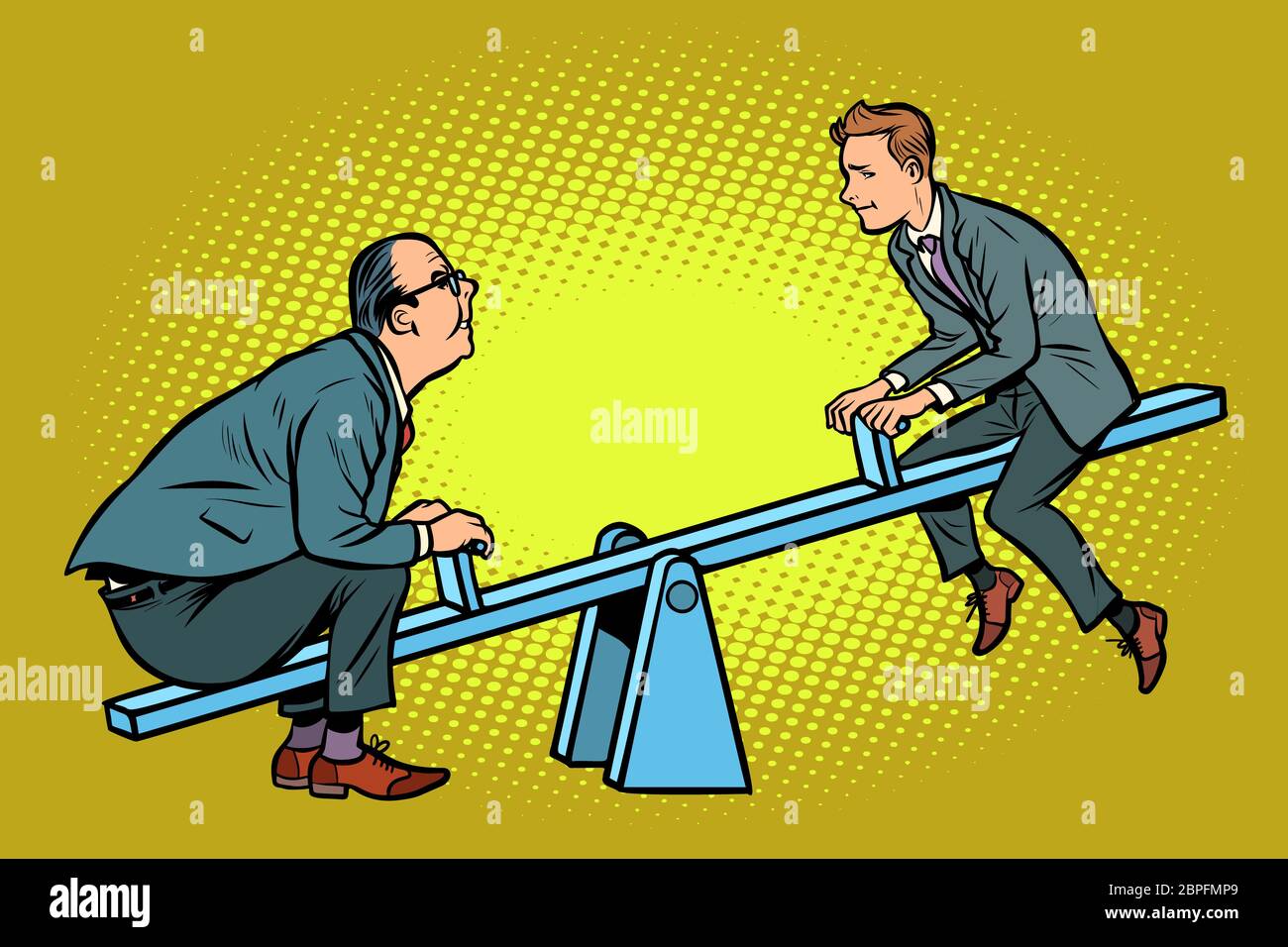 Balanced Seesaw Cartoon
