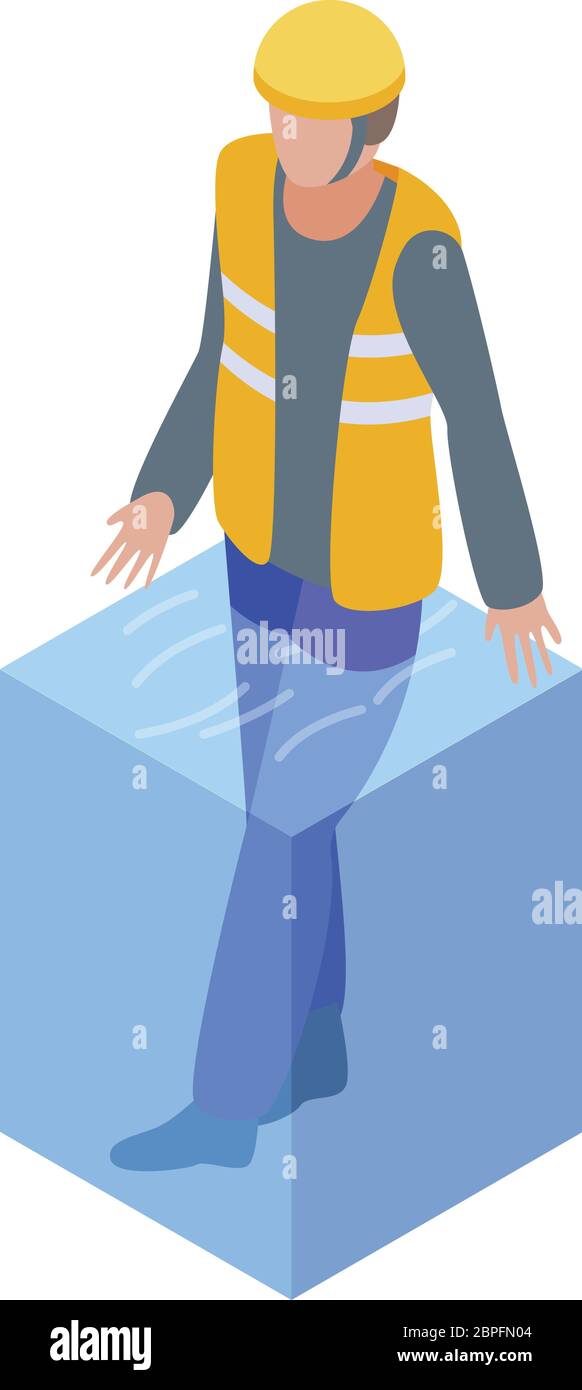 Rescue man flood icon, isometric style Stock Vector Image & Art - Alamy