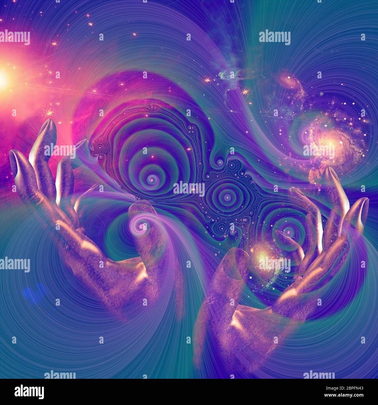 Hands aura hi-res stock photography and images - Alamy