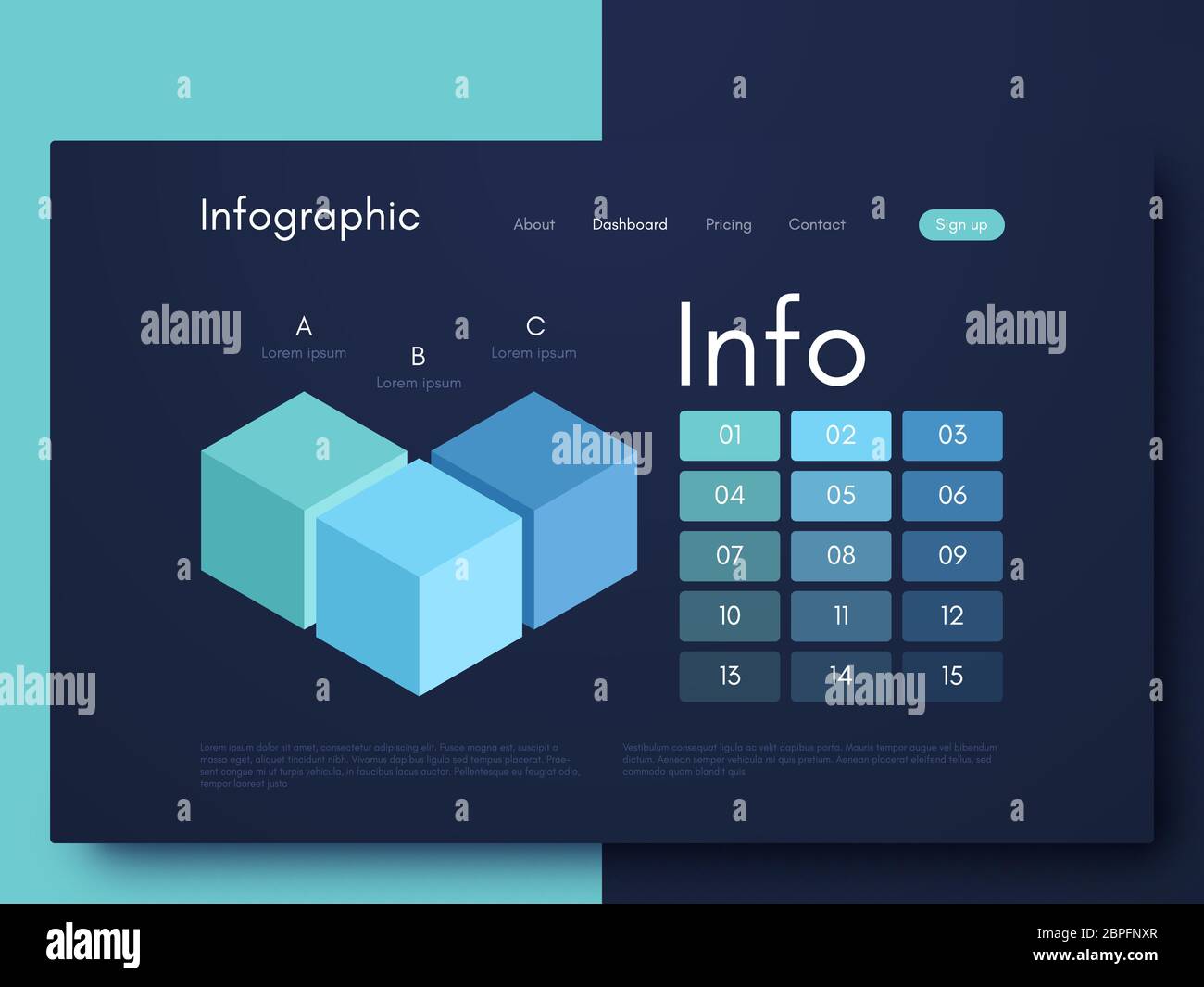 Vector graphic infographics. Template for creating mobile applications ...