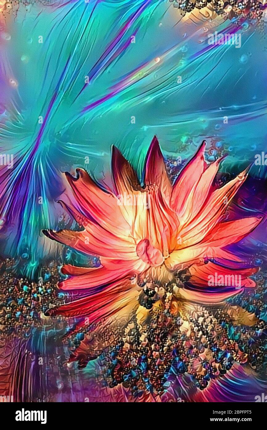 Beautiful Lotus Flower Abstraction Stock Photo - Alamy