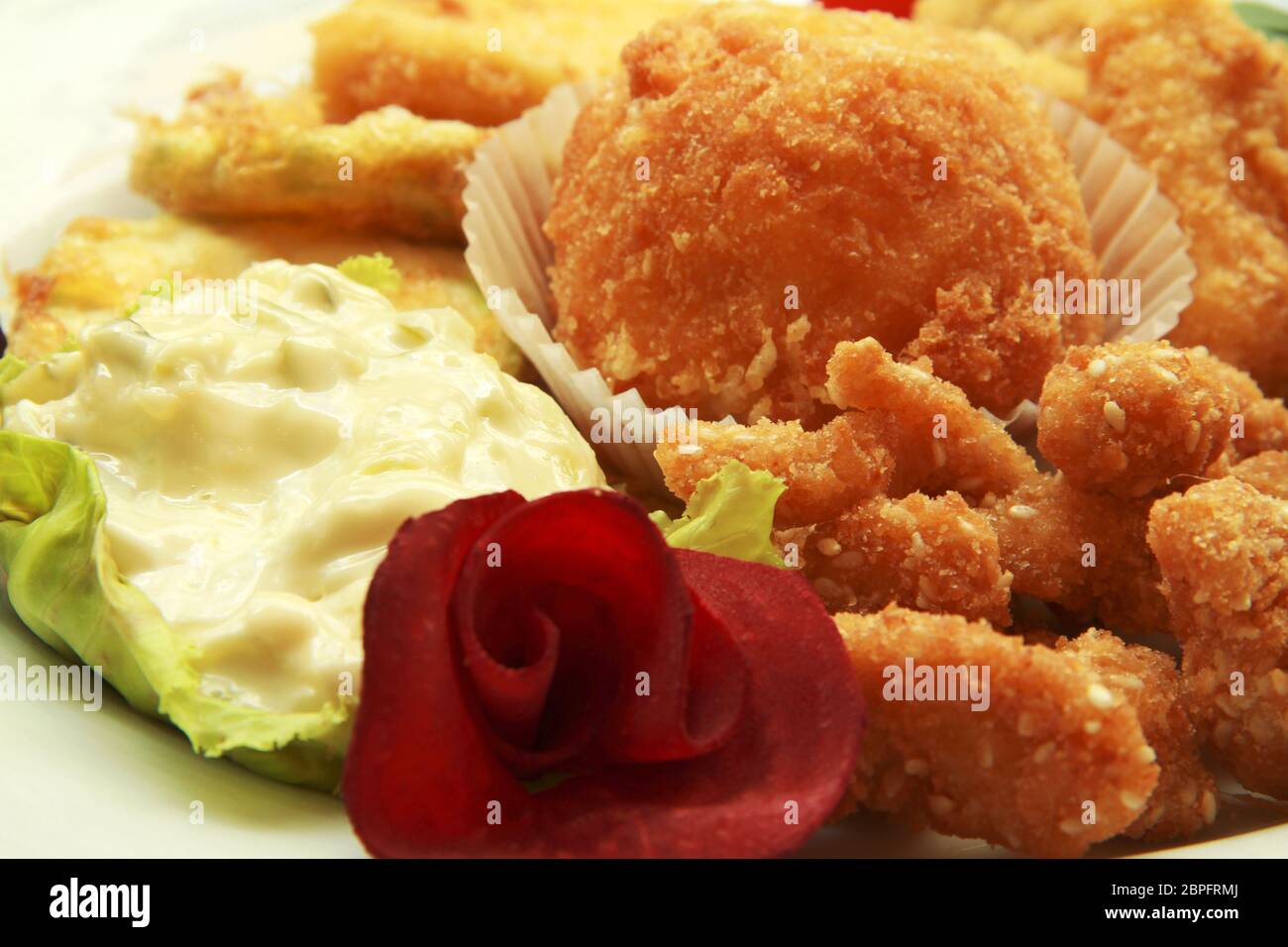 decorative food in a restaurant Stock Photo - Alamy