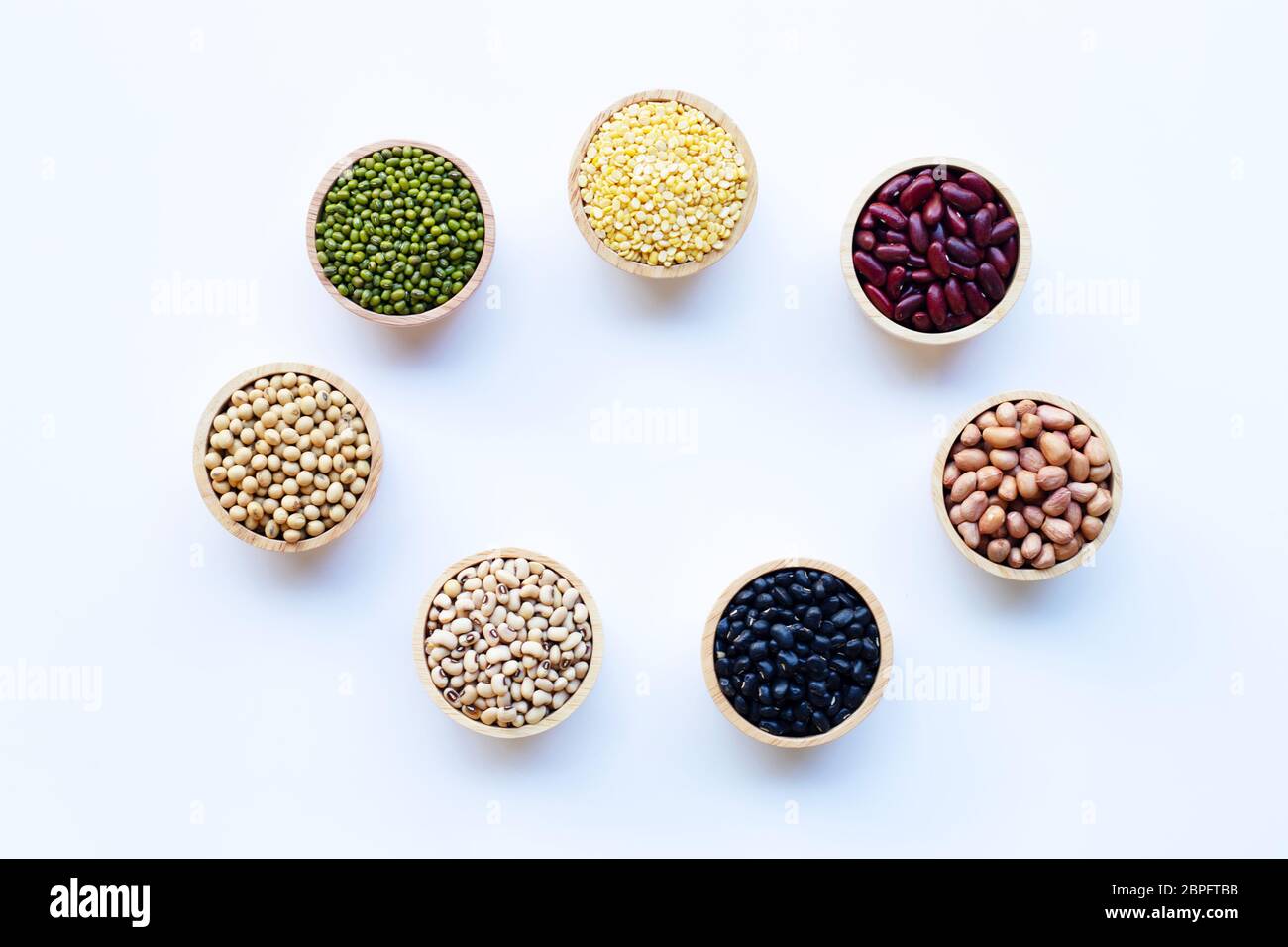 Mixed beans, Different legumes isolated on white background Stock Photo ...