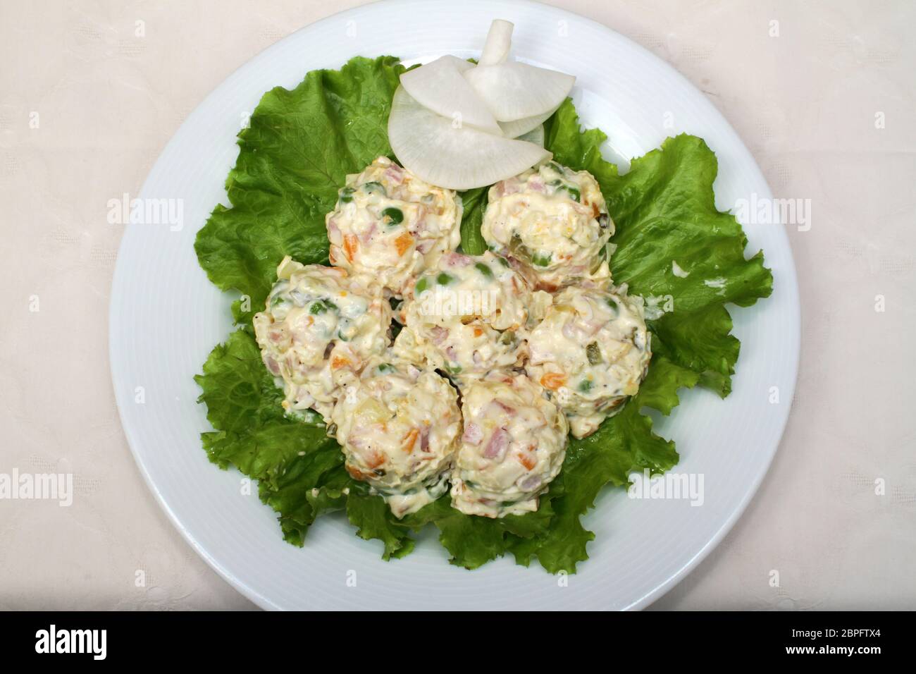 decorative food in a restaurant Stock Photo - Alamy