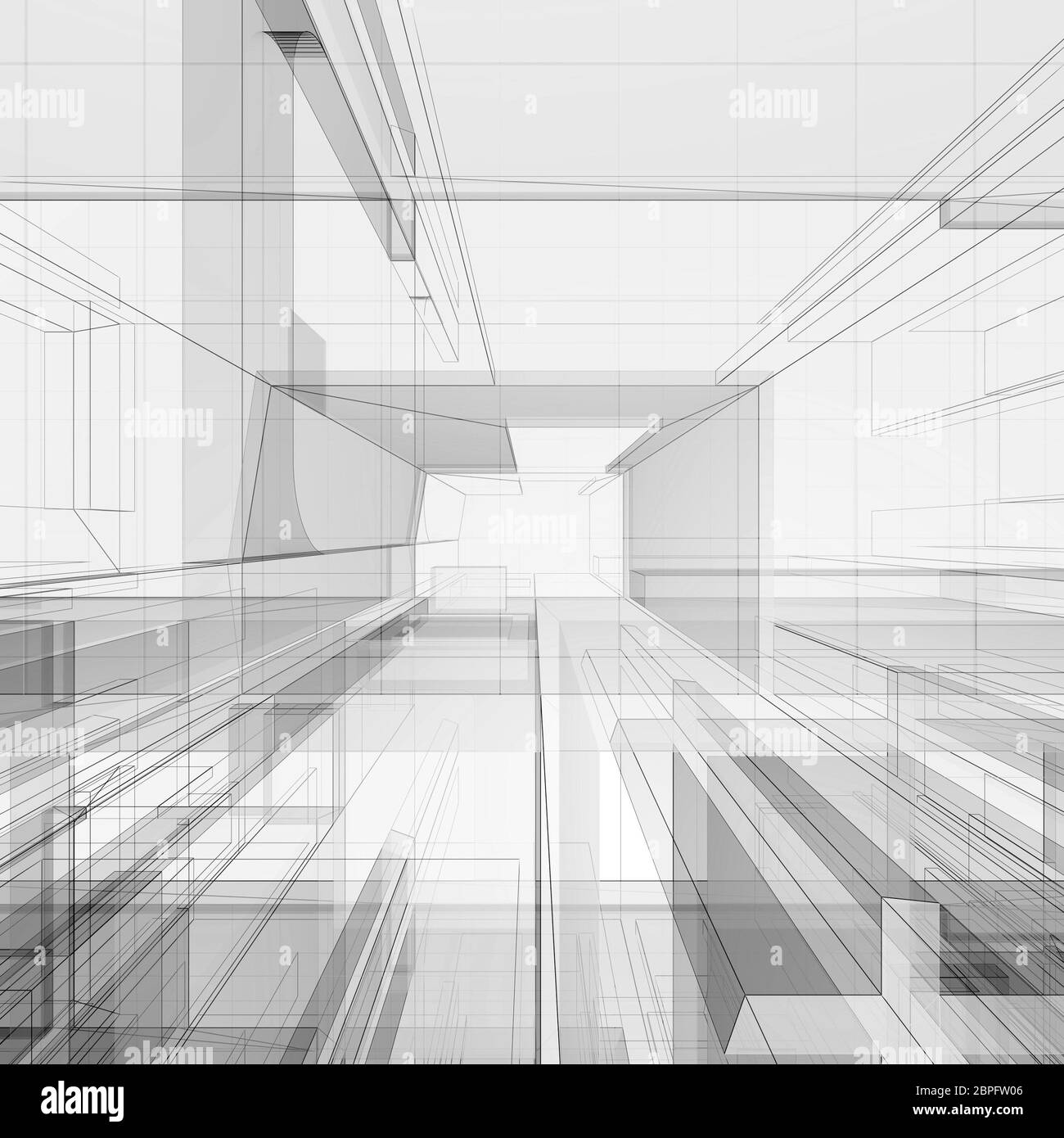 Abstract architecture. Concept view background 3D rendering Stock Photo ...