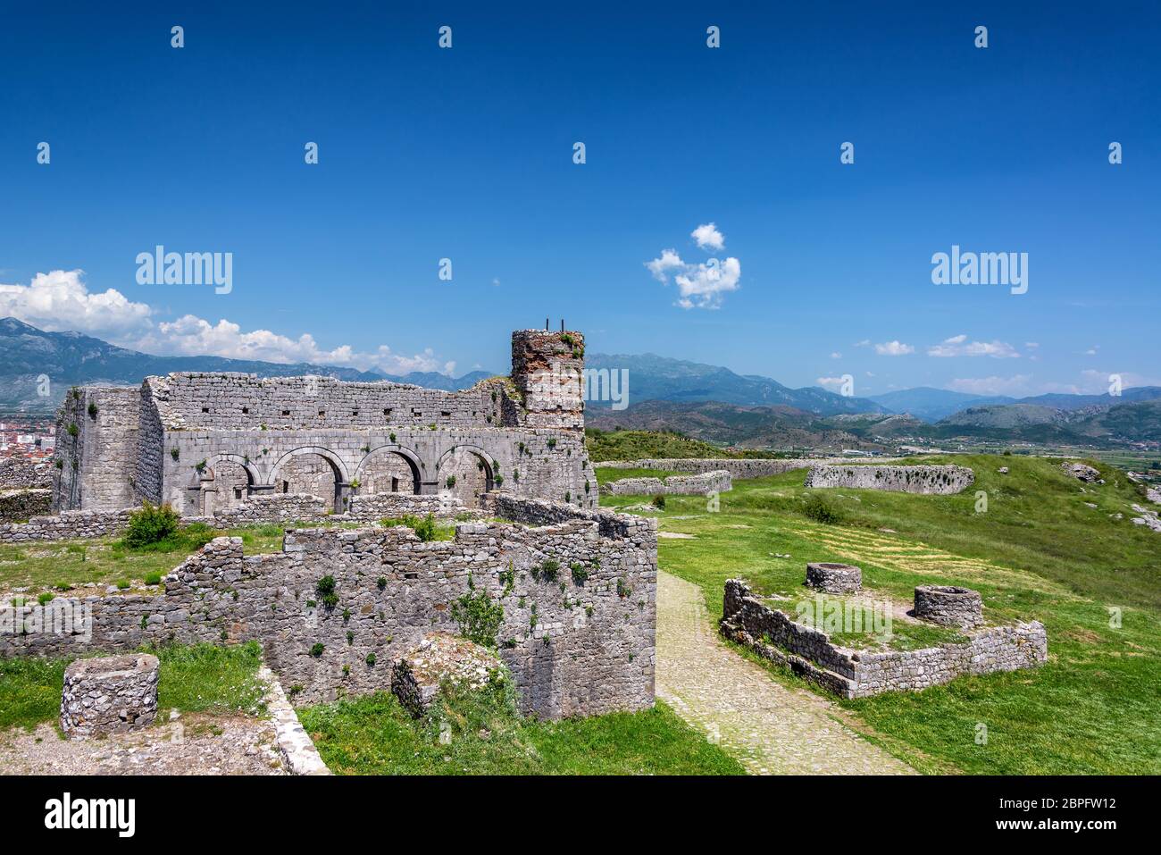 Historic ruins in Rozafa Castle in Shkoder, Albania Stock Photo - Alamy