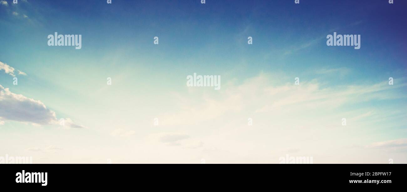 Summer sky clouds. Clear atmosphere Stock Photo - Alamy