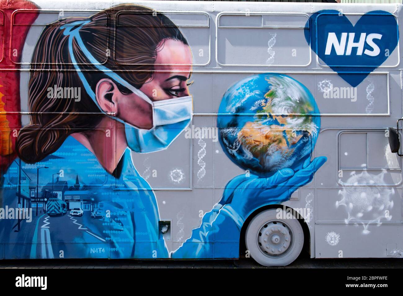 A mural dedicated to NHS staff has been created on the side of a ...