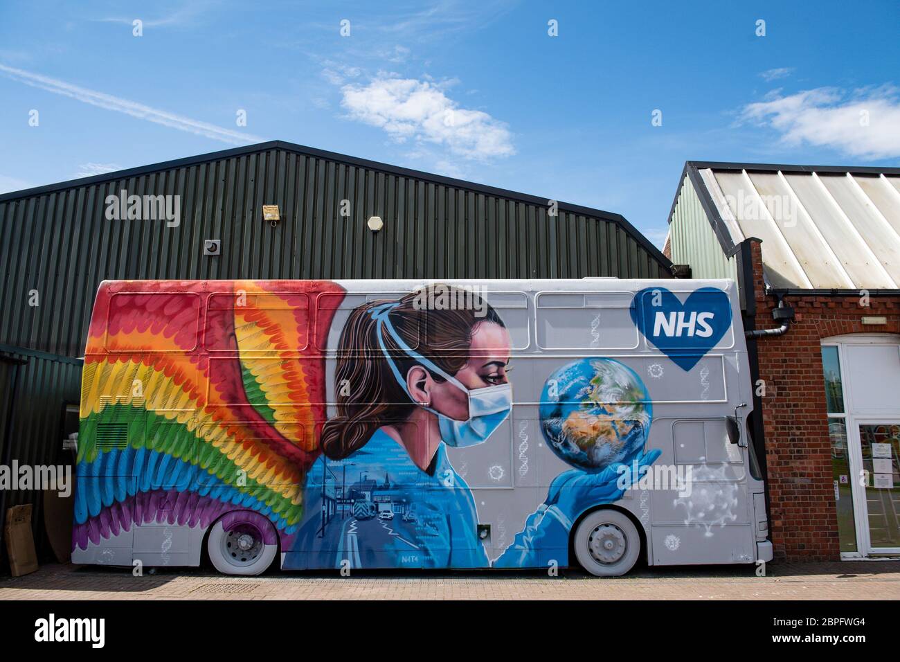 A mural dedicated to NHS staff has been created on the side of a ...
