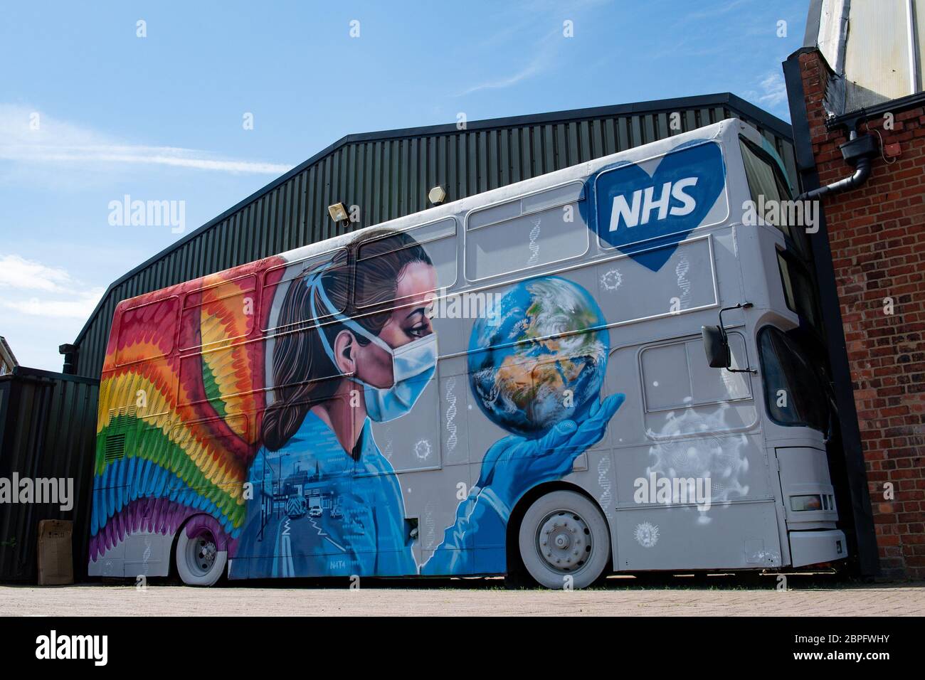 A mural dedicated to NHS staff has been created on the side of a ...