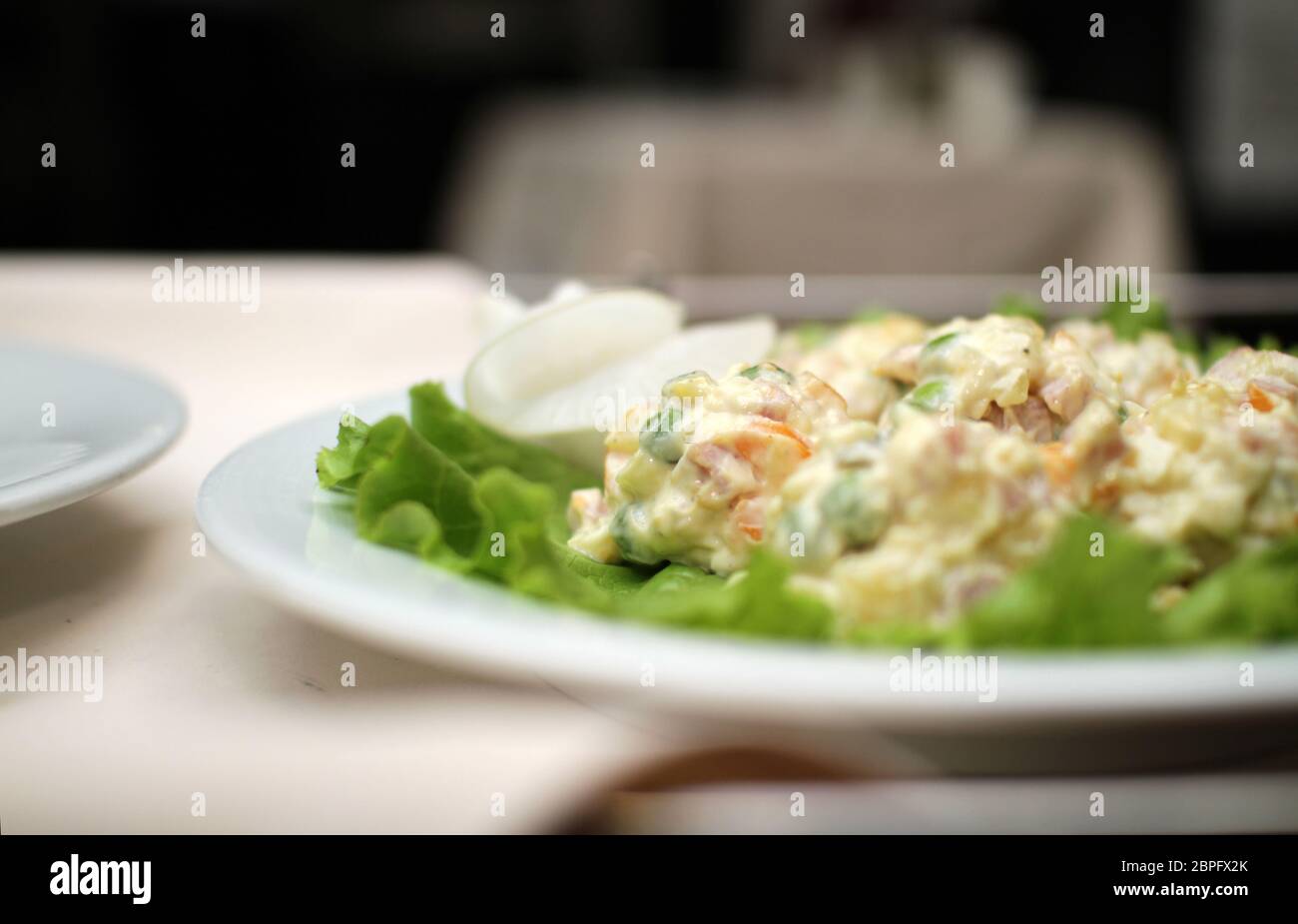 decorative food in a restaurant Stock Photo - Alamy