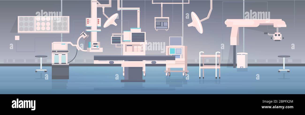 hospital operating table and medical devices modern clinic surgery room ...