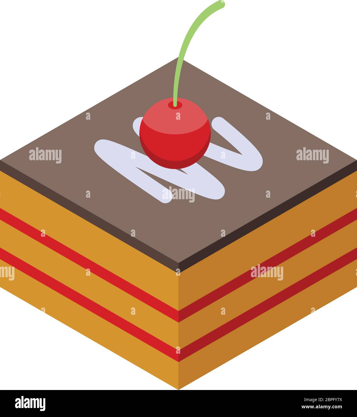 Sweet custard caramel pie Stock Vector Images - Alamy