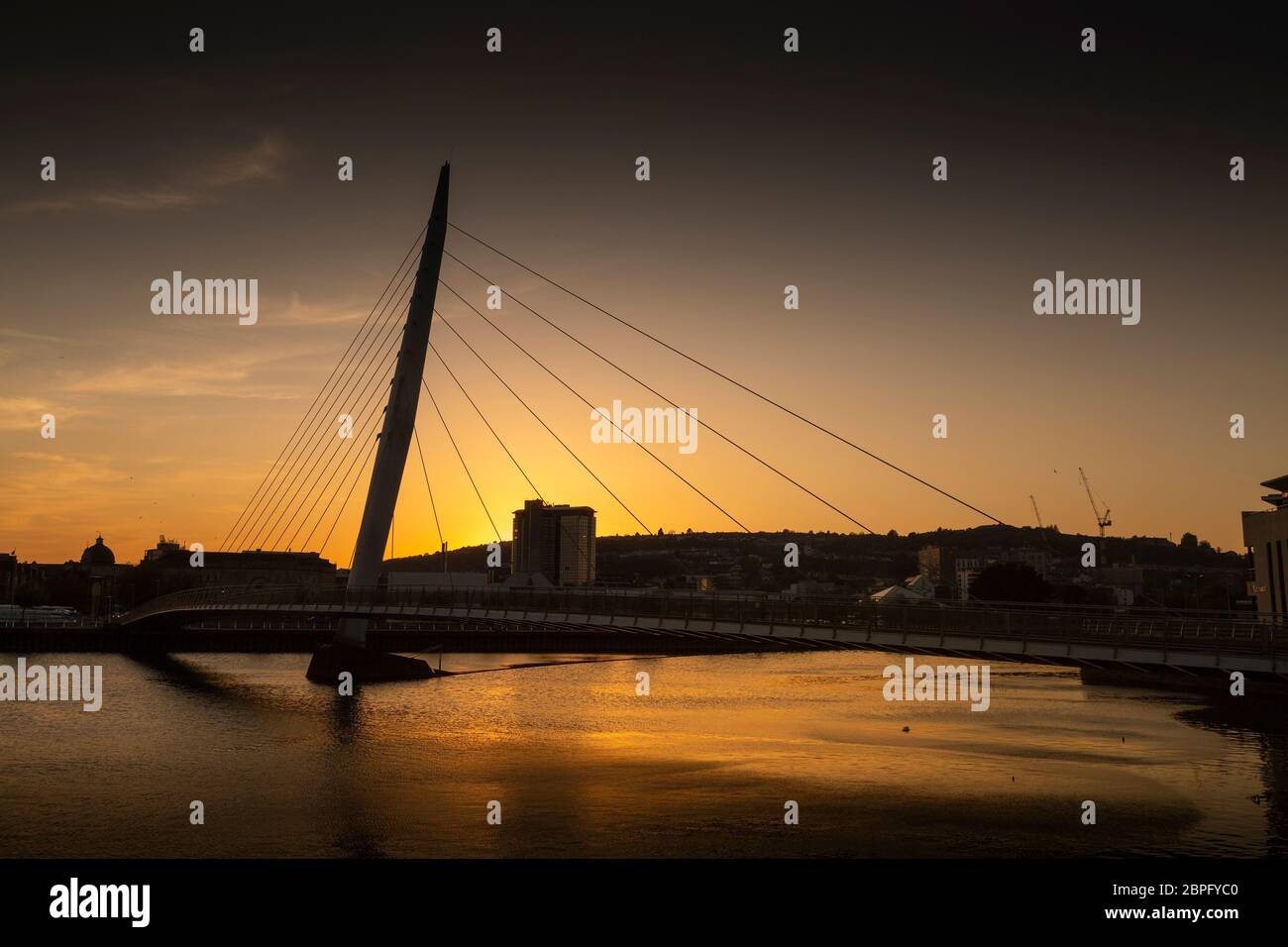 Swansea sunset landscape hi-res stock photography and images - Alamy