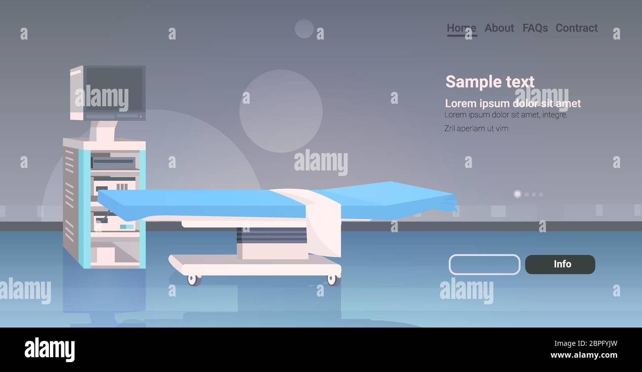 hospital operating table and medical device modern clinic surgery room ...