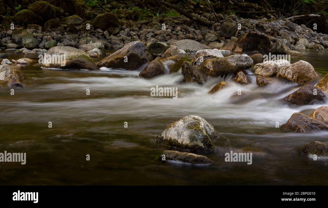 Stones in the Afon Twrch Stock Photo - Alamy