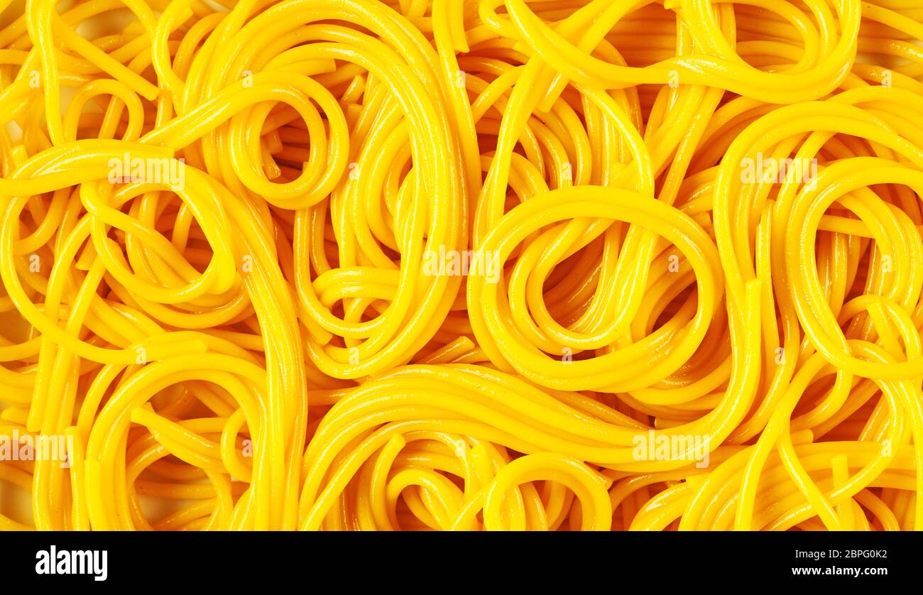 Italian spaghetti in full frame background concept. Fresh prepared ...