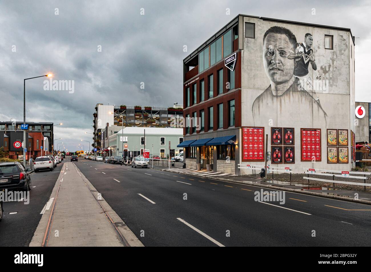 Mural of Kiwi rugby league coach David Kidwell, an example of the ...