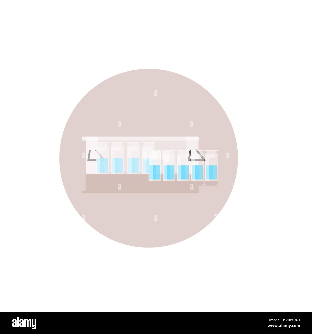 test tubes flasks in plastic container medical laboratory glassware ...