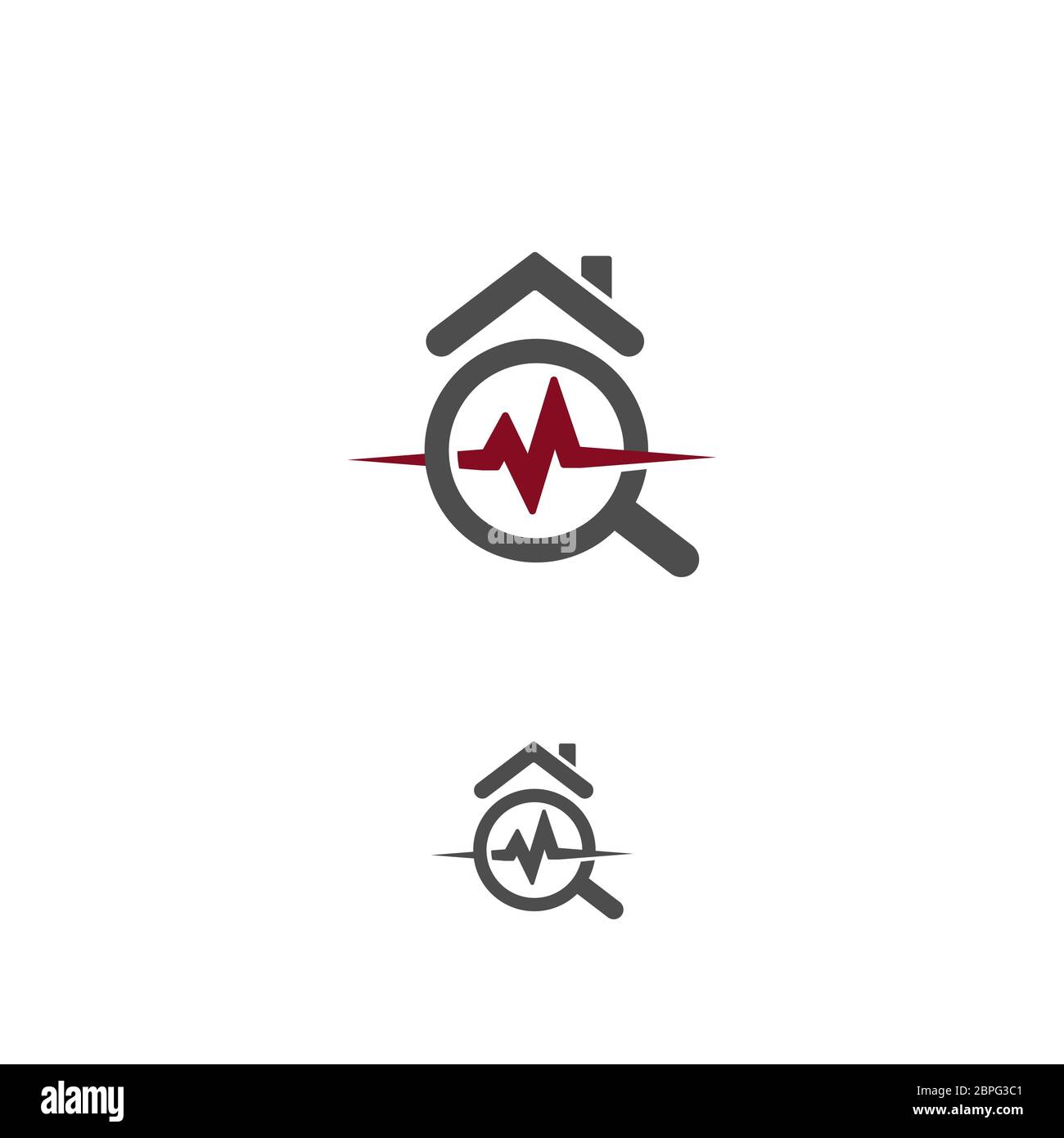 House healthcare icon. Real estate durability test logo. Earthquake ...