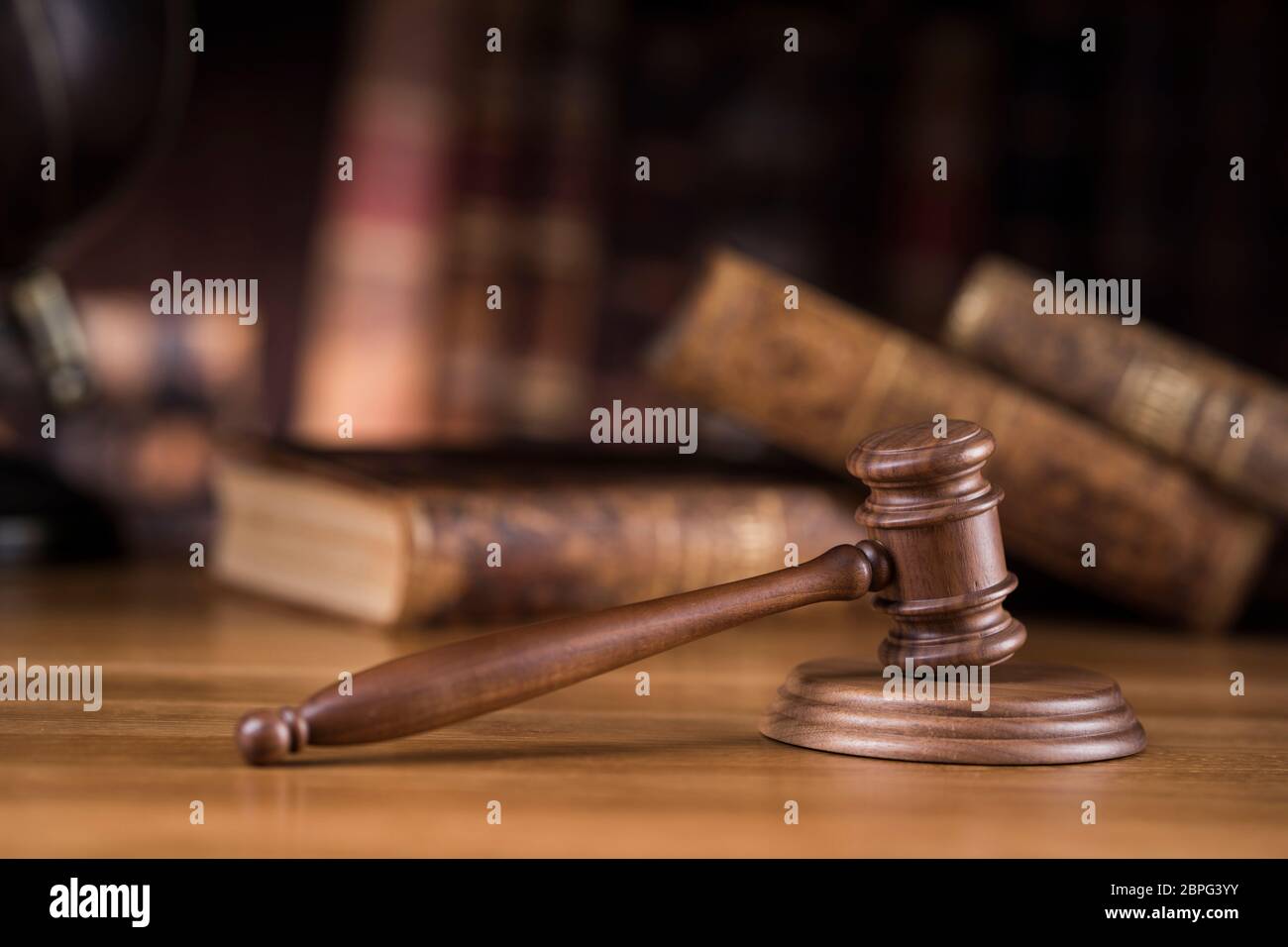 Law theme, mallet of judge, wooden gavel Stock Photo - Alamy