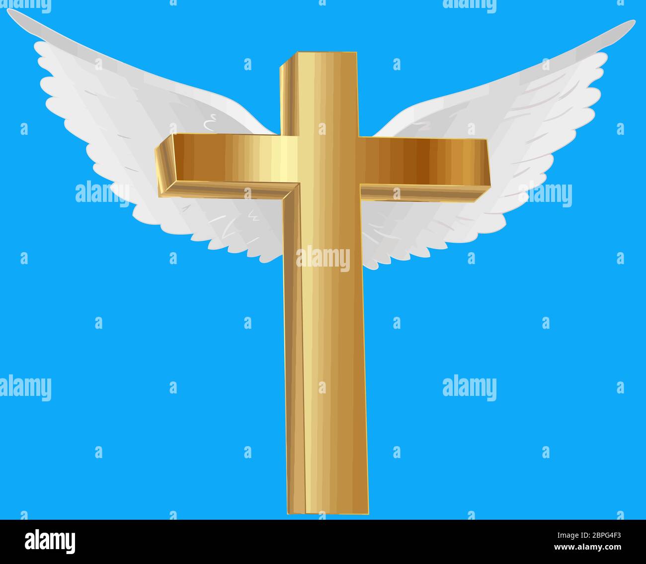 Cross Angel Wings Background