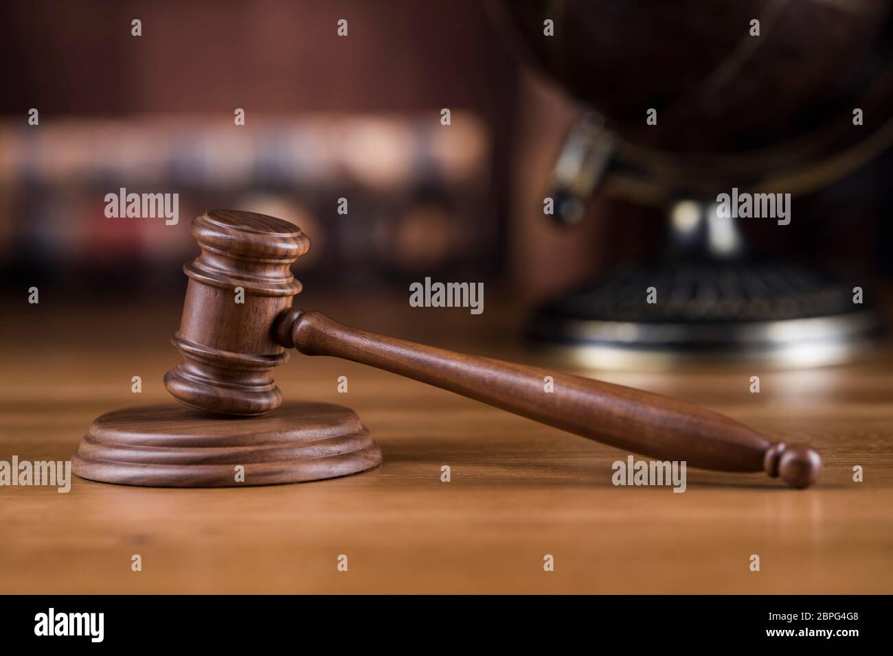 Law theme, mallet of judge, wooden gavel Stock Photo - Alamy