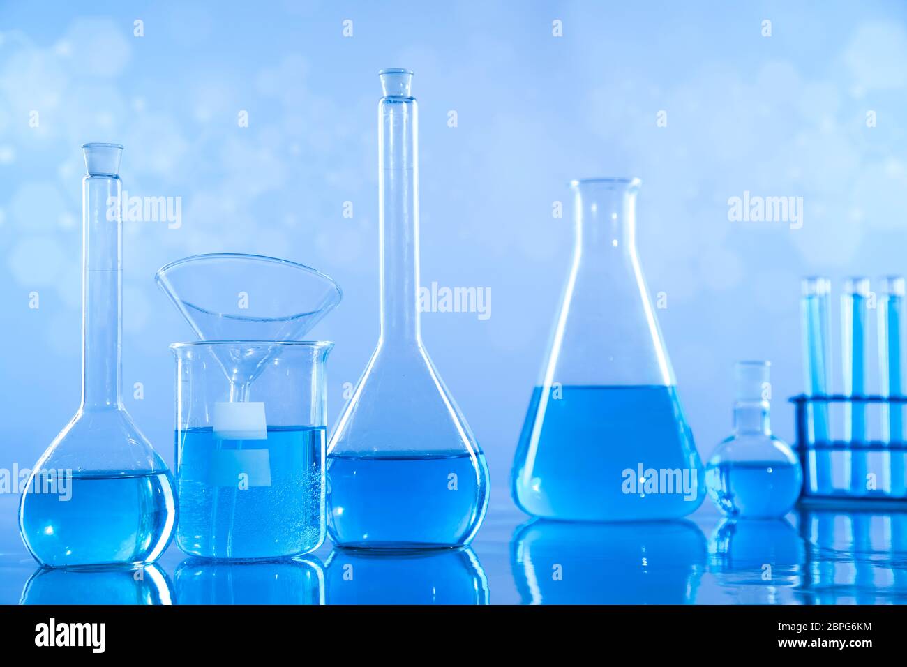 Assorted laboratory glassware equipment Stock Photo - Alamy