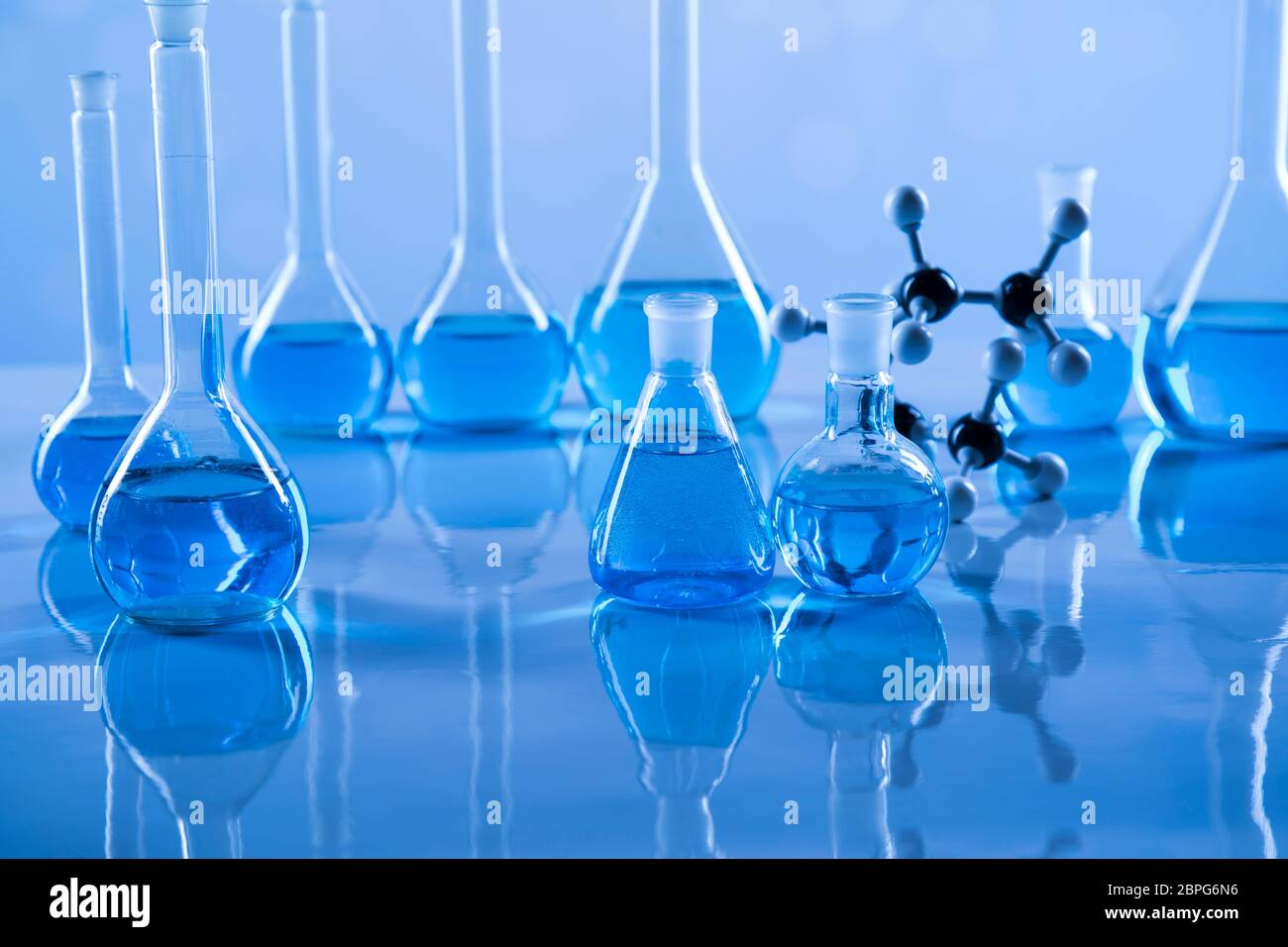 Assorted laboratory glassware equipment Stock Photo - Alamy